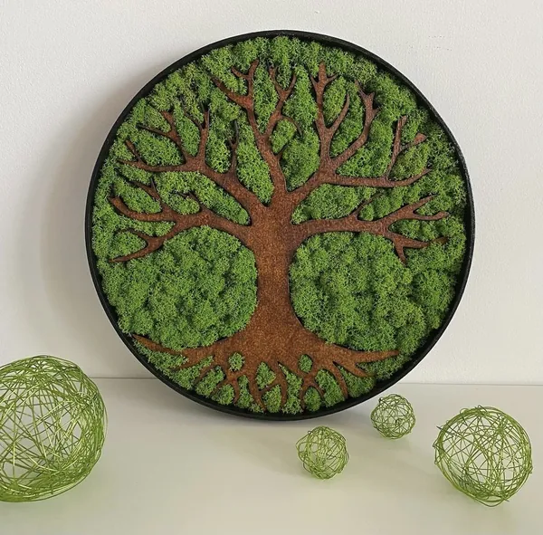 Machový obraz strom | Machové obrazy - Ekomoss